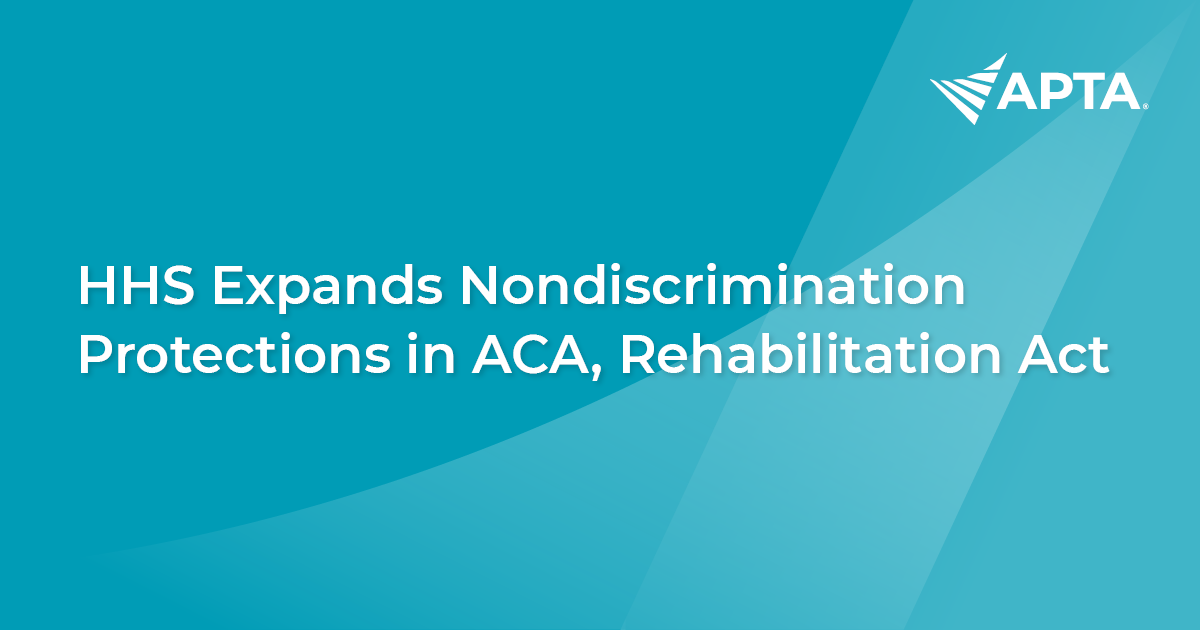 News | HHS Expands Nondiscrimination Protections in ACA, Rehabilitation ...